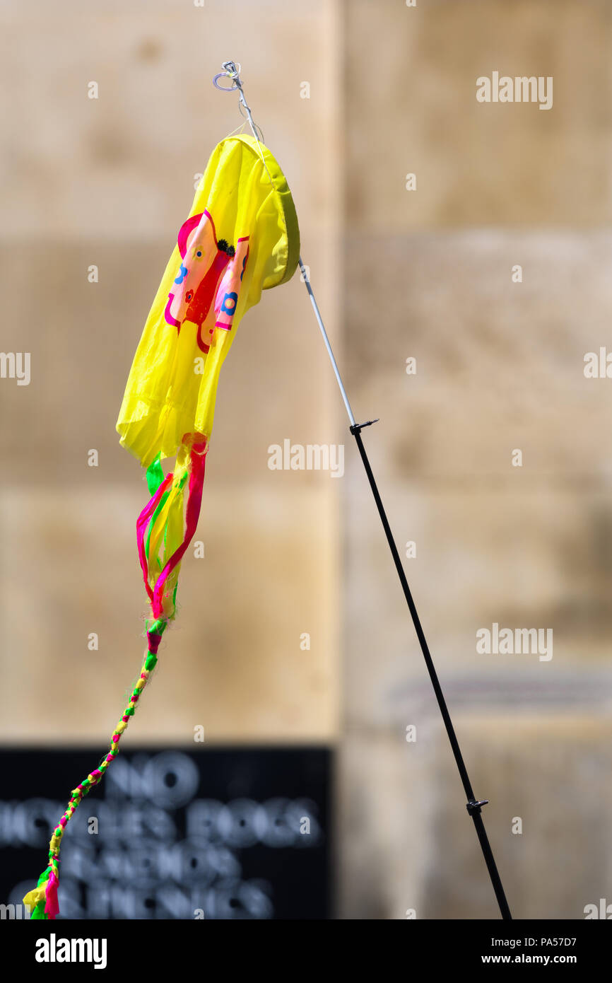 Flag symbol held by the tour leader (outside King's college) of a group ...