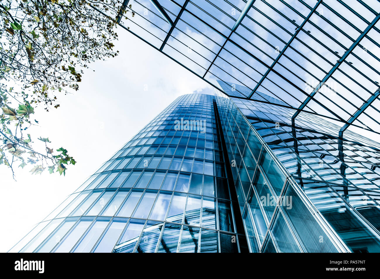 steel blue glass high rise building skyscrapers Stock Photo - Alamy