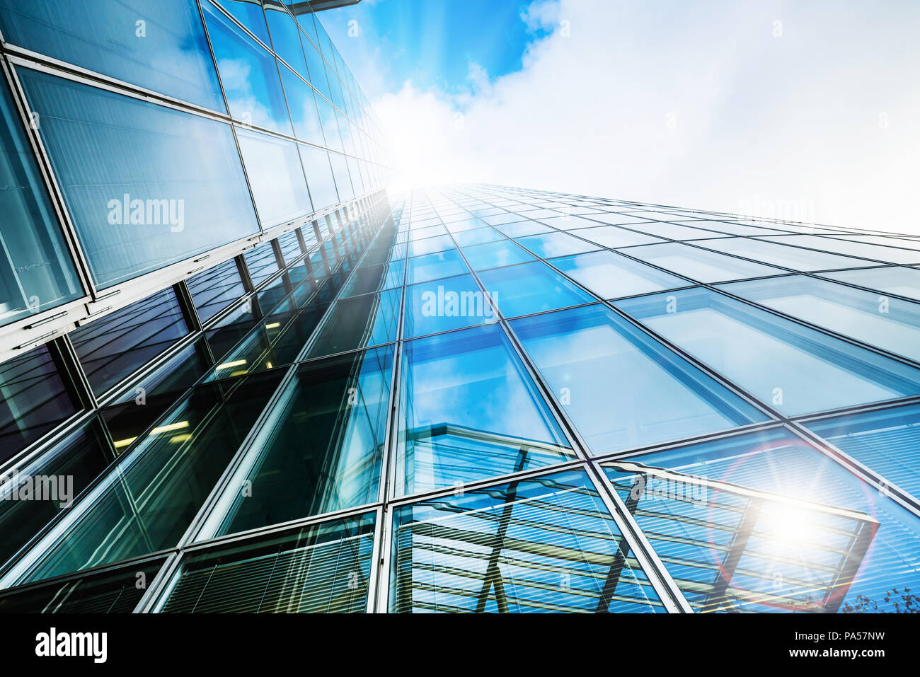 steel blue glass high rise building skyscrapers Stock Photo - Alamy