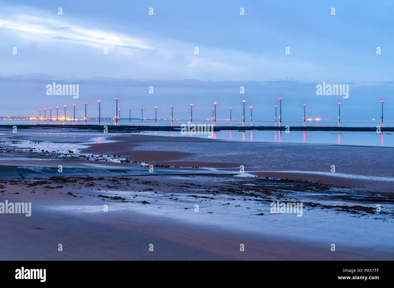 Early evening redcar beach hi-res stock photography and images - Alamy