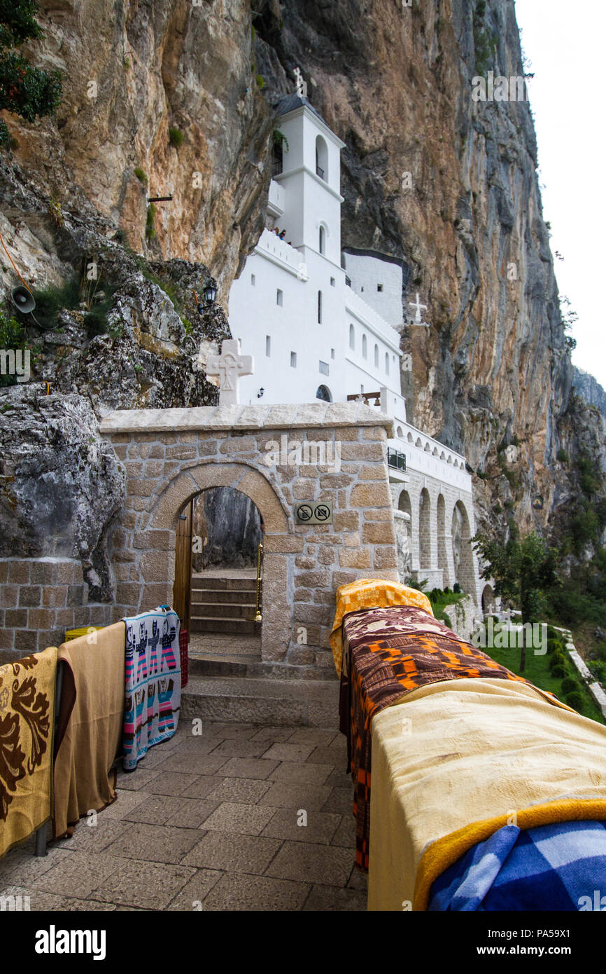 Montenegro, the entrance to the monastery of Ostrog Stock Photo - Alamy