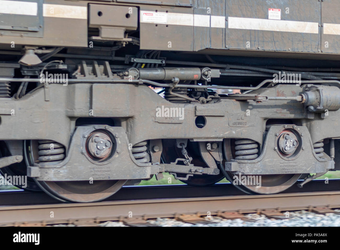 Train wheels in motion hi-res stock photography and images - Alamy