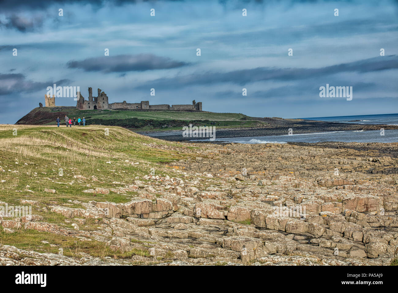 Dunstanburgh Castle in Northumberland Stock Photo - Alamy