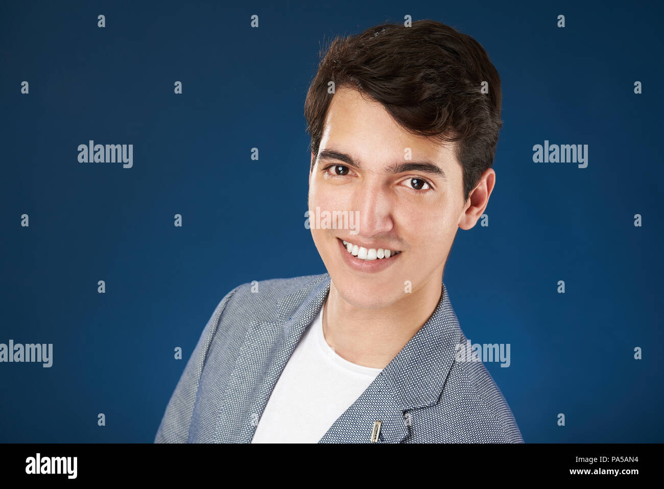 Man blue hair hi-res stock photography and images - Alamy