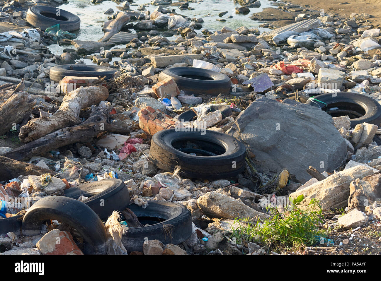 COATZACOALCOS, VER/MEXICO - JULY 18, 2018: An improvised dump on the ...