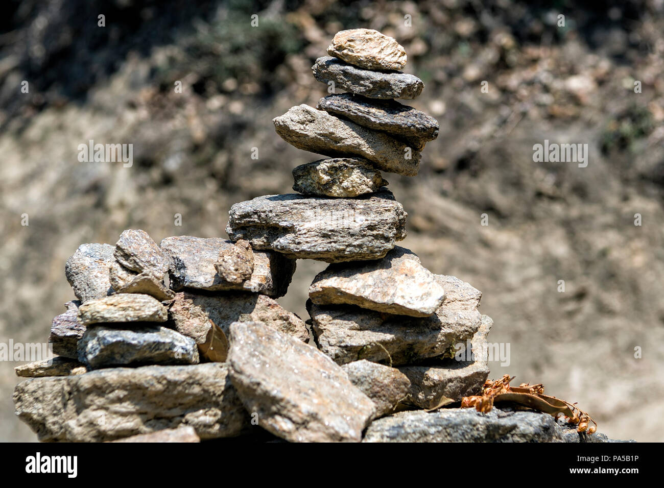 Prayer stone stack pyramid symbolizing zen, harmony and balance is ...