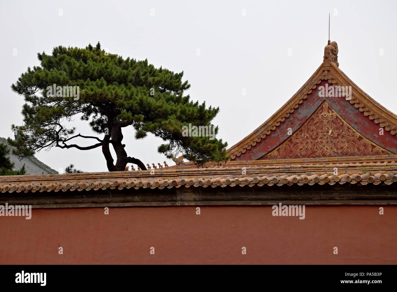 Red walls and ornamented gables are classical architecture in Forbidden ...