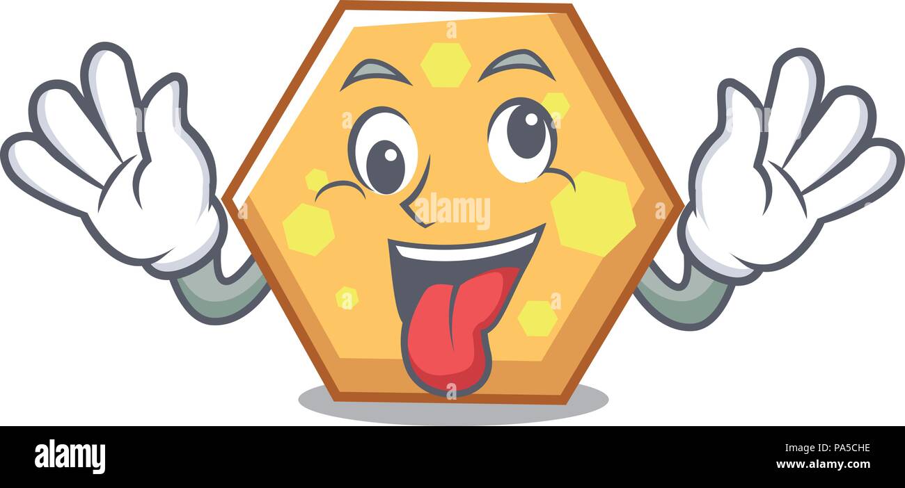 Crazy hexagon mascot cartoon style vector illustration Stock Vector ...