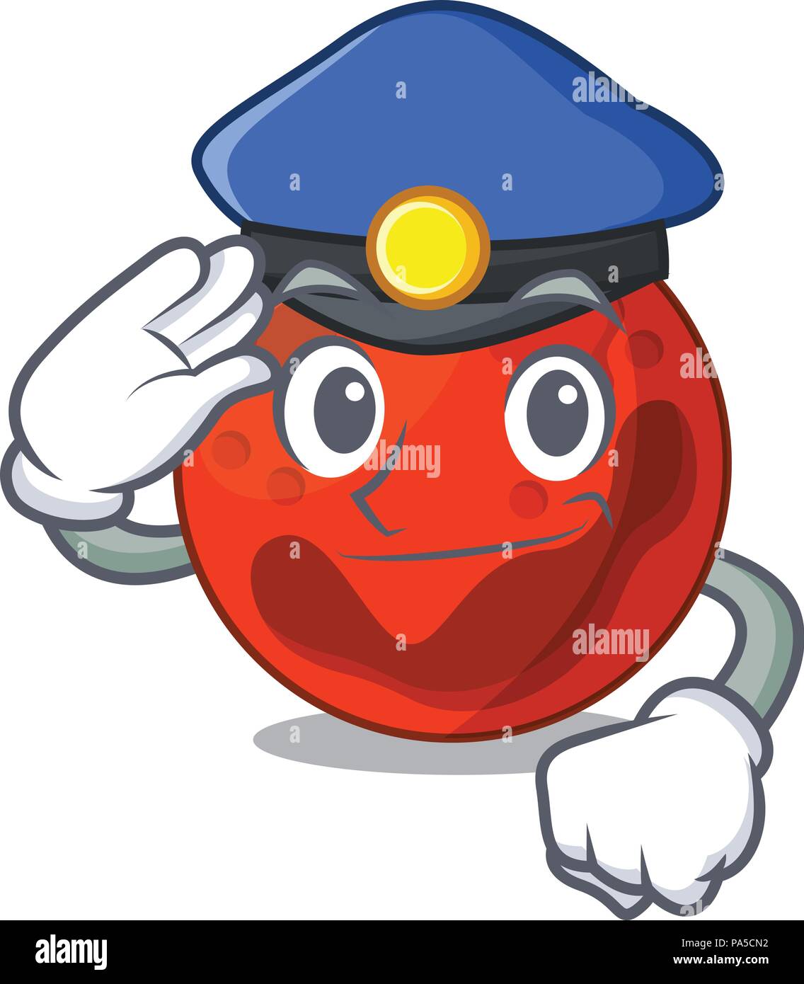 Police mars planet character cartoon vector illustration Stock Vector ...