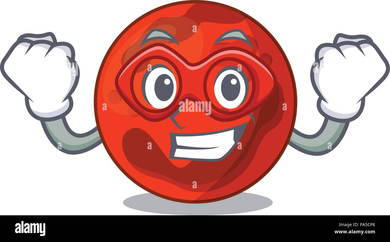 Super hero mars planet character cartoon vector illustration Stock ...