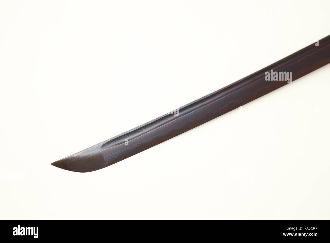 Folded steel blade of Japanese sword (Chinese made) red color by ...
