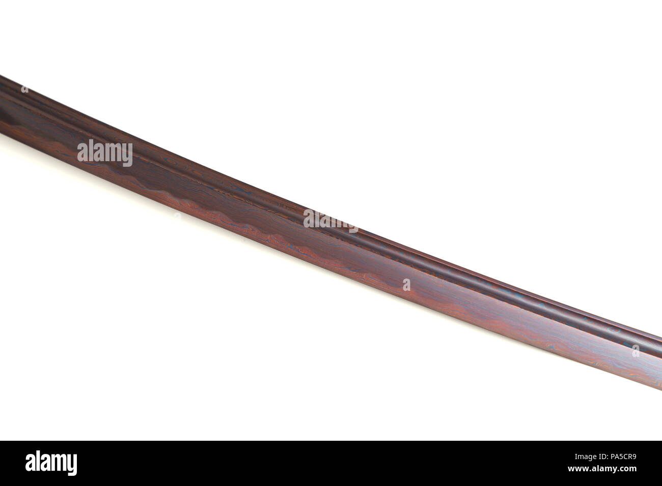 Folded steel blade of Japanese sword (Chinese made) red color by ...