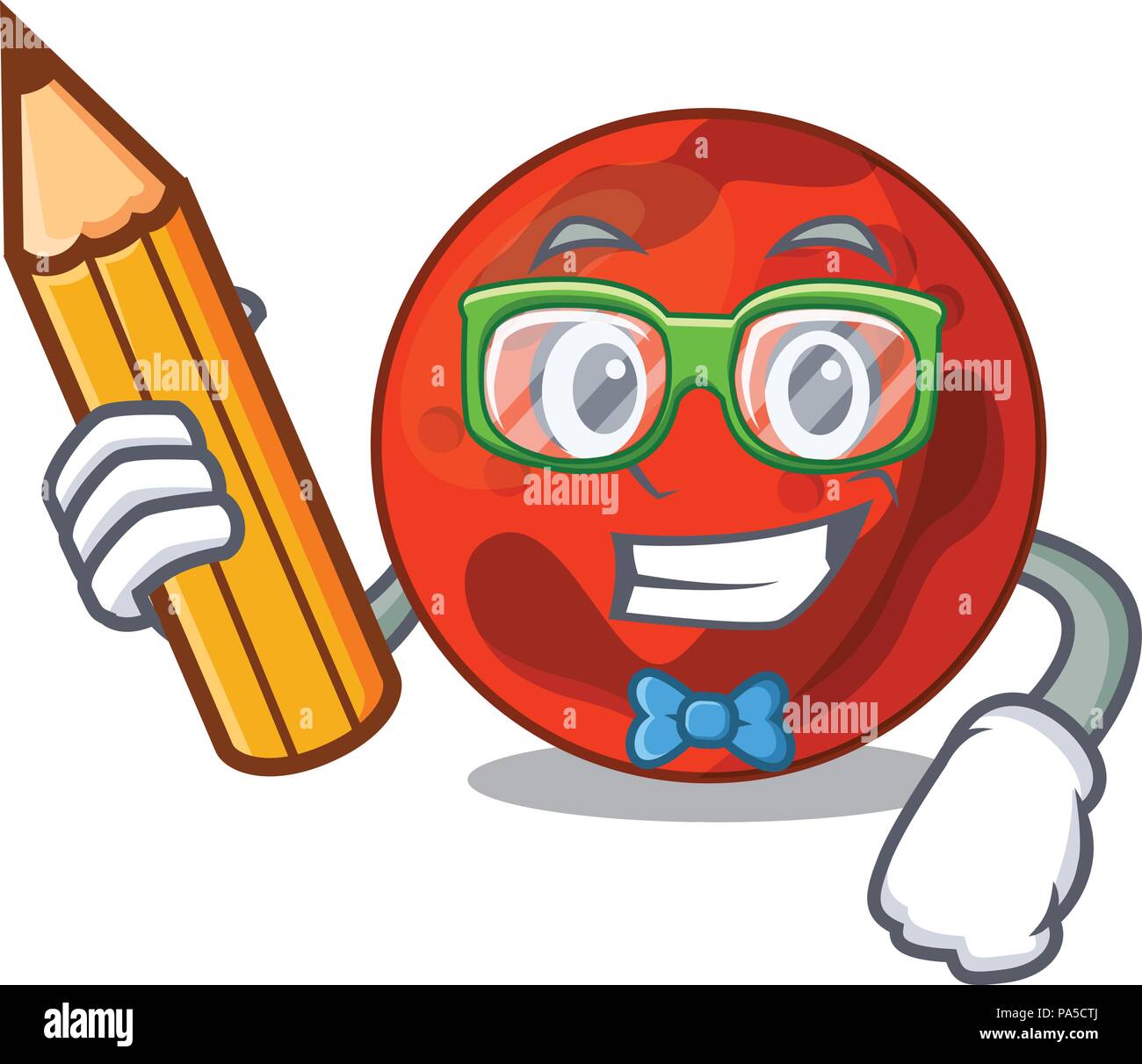 Student mars planet character cartoon vector illustration Stock Vector ...