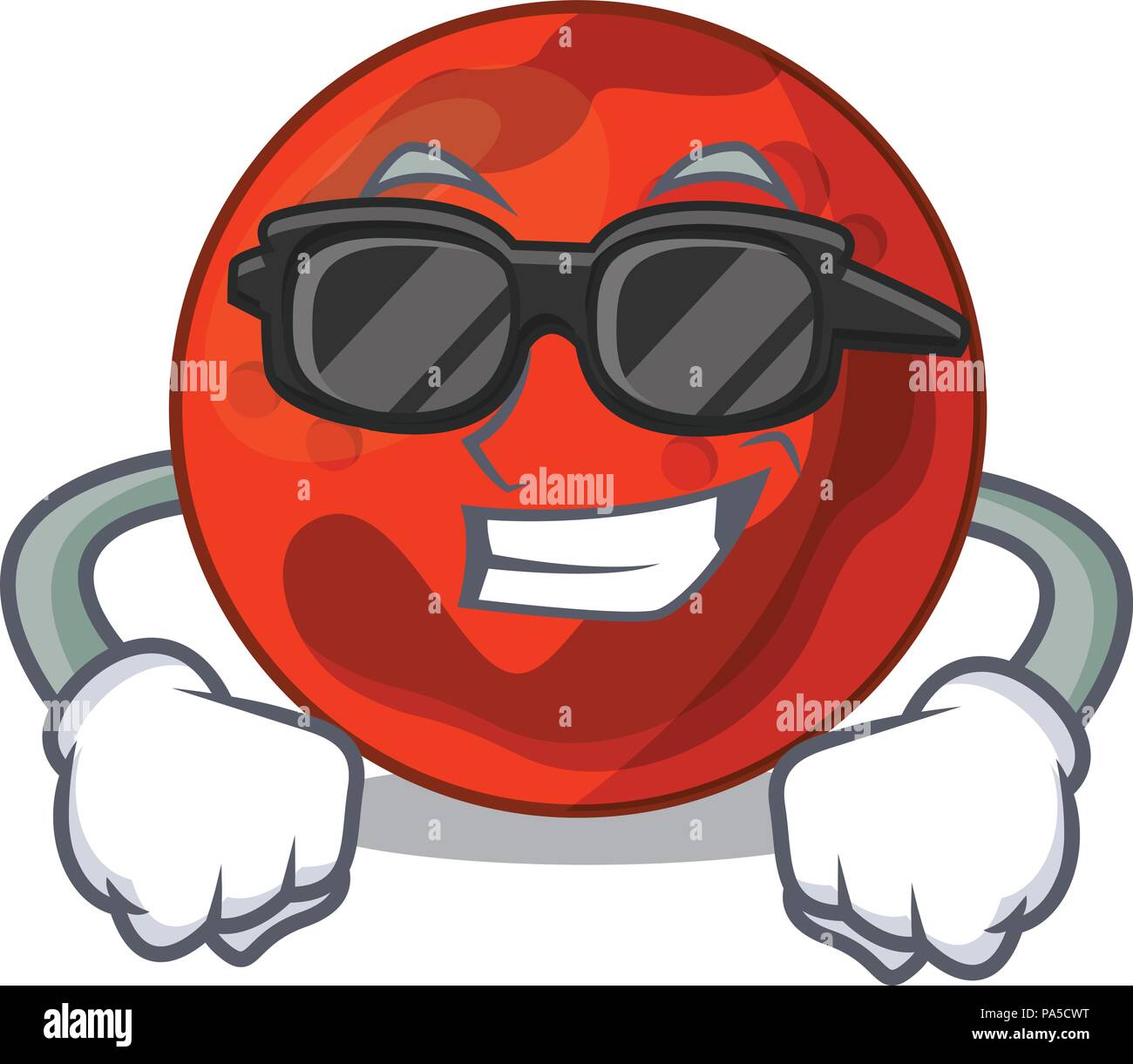 Super cool mars planet character cartoon vector illustration Stock ...