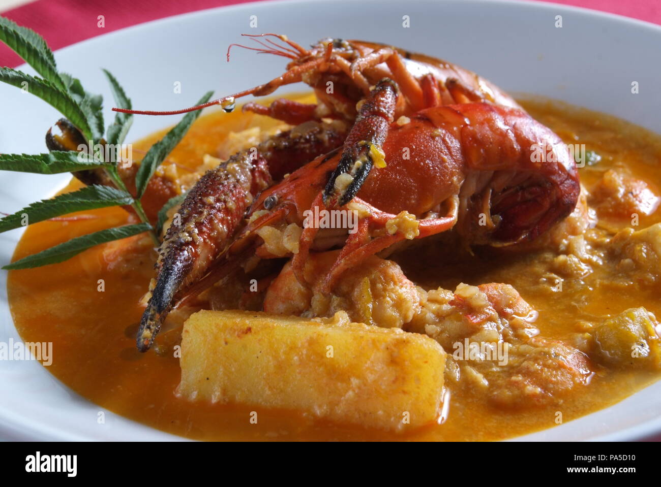 Peruvian food, shrimp suck. Typical dish of Peruvian cuisine Stock ...