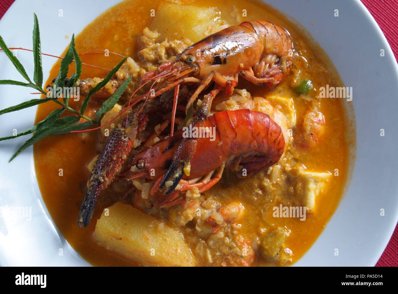 Peruvian food, shrimp suck. Typical dish of Peruvian cuisine Stock ...