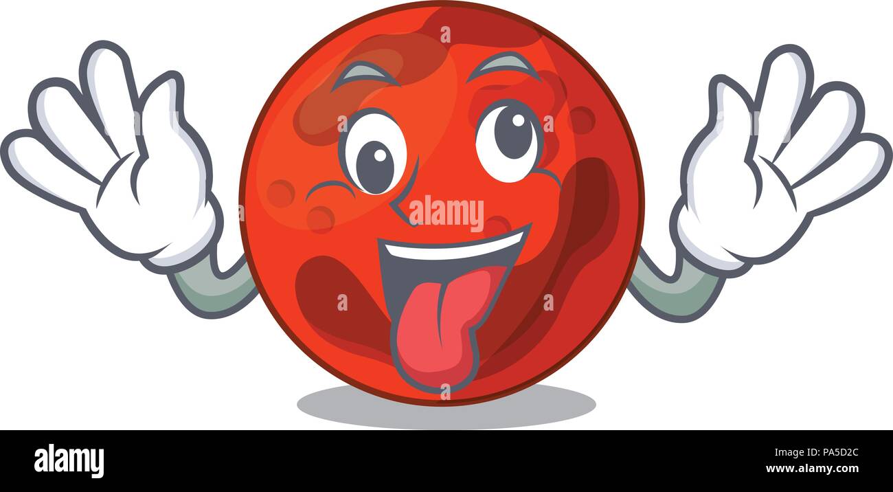 Crazy mars planet mascot cartoon vector illustration Stock Vector Image ...