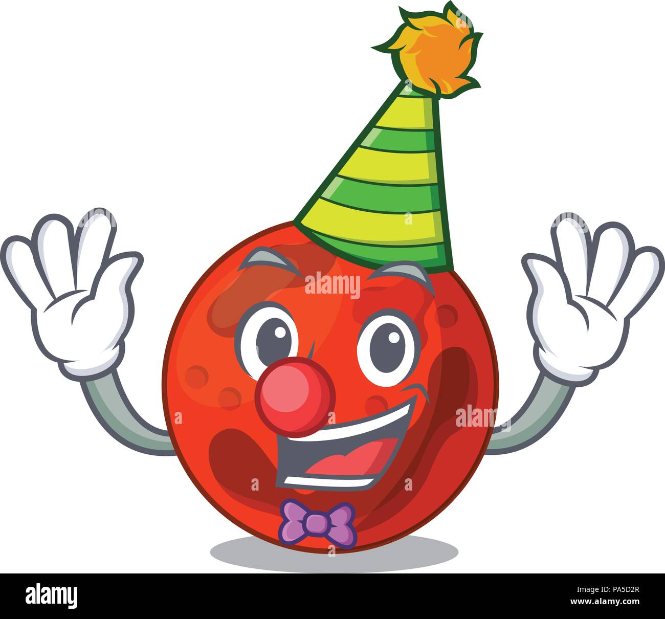 Clown mars planet mascot cartoon vector illustration Stock Vector Image ...