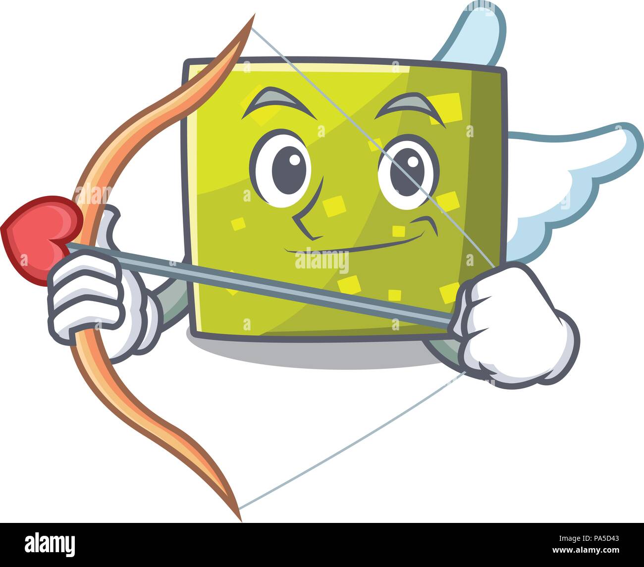 Cupid square character cartoon style vector illustration Stock Vector ...