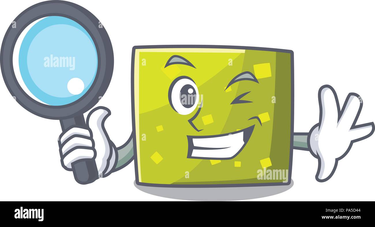 Detective square character cartoon style vector illustration Stock ...