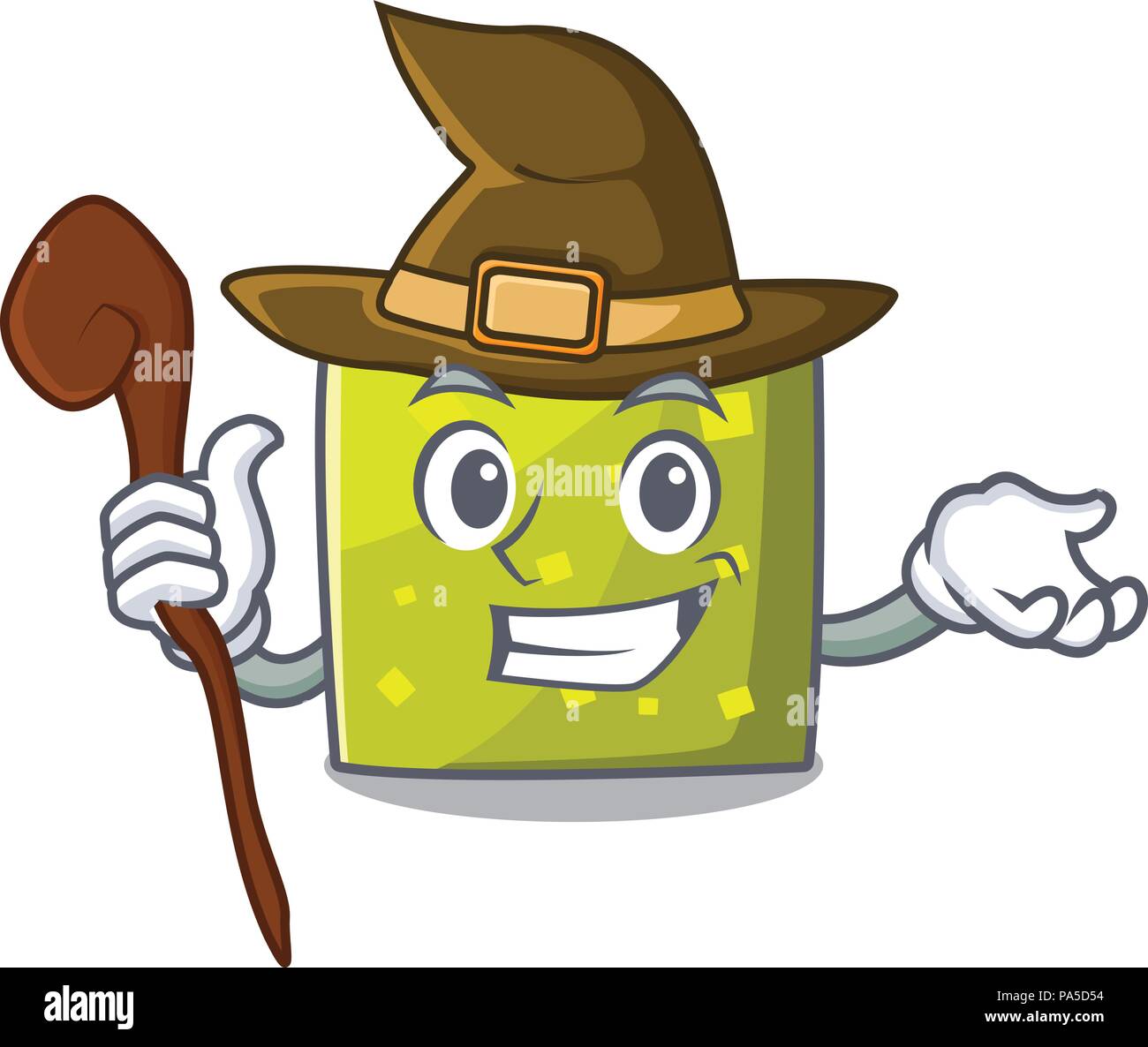 Witch square mascot cartoon style vector illustration Stock Vector ...