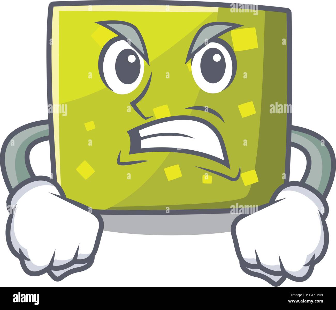 Angry square mascot cartoon style Stock Vector Image & Art - Alamy
