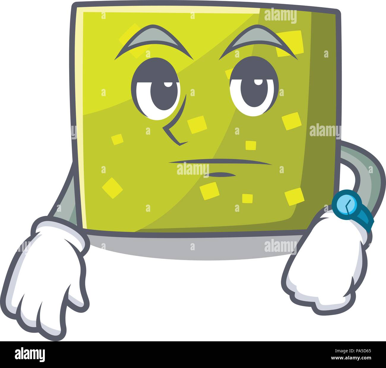 Waiting square mascot cartoon style Stock Vector Image & Art - Alamy