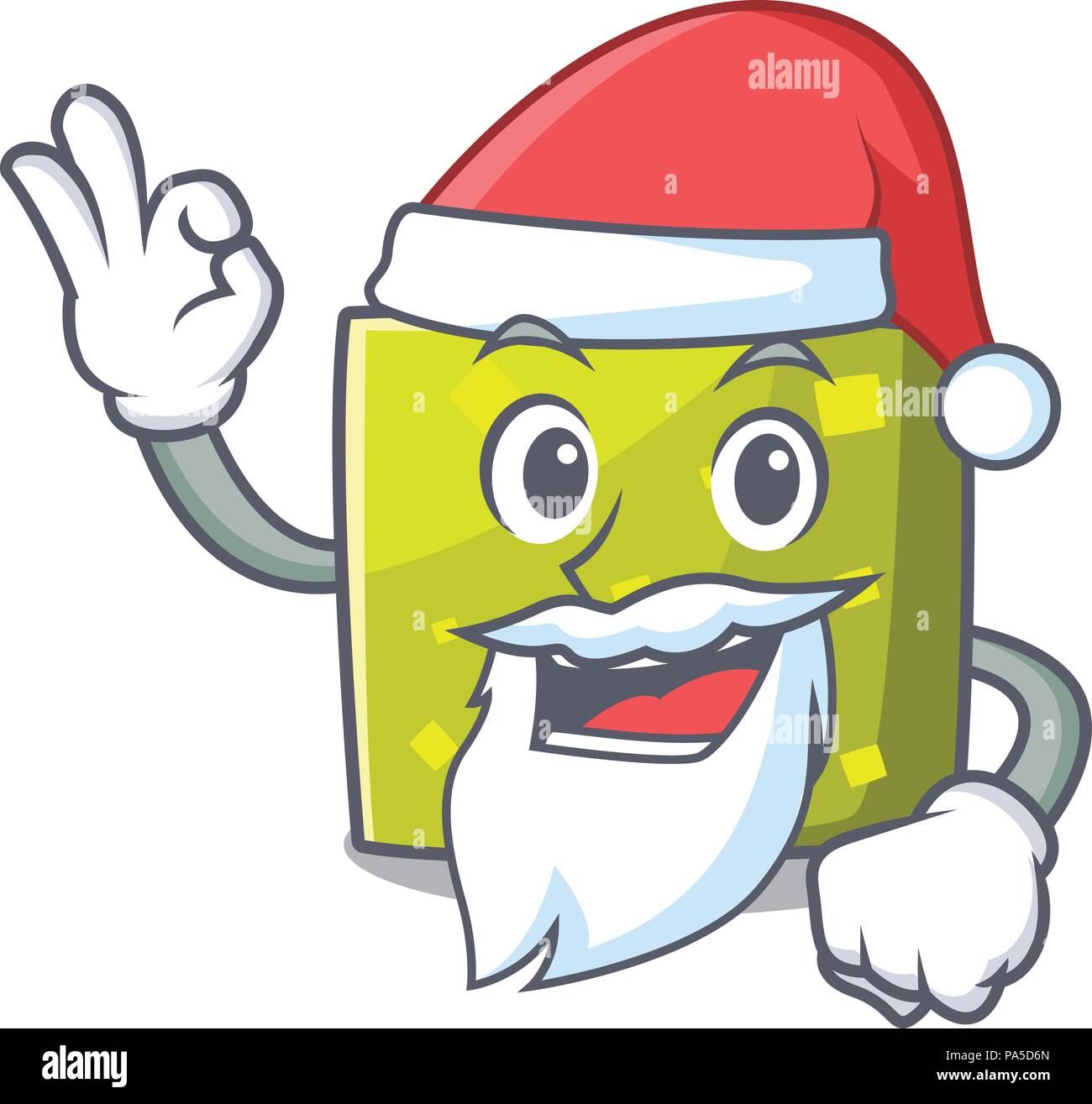 Santa square mascot cartoon style Stock Vector Image & Art - Alamy