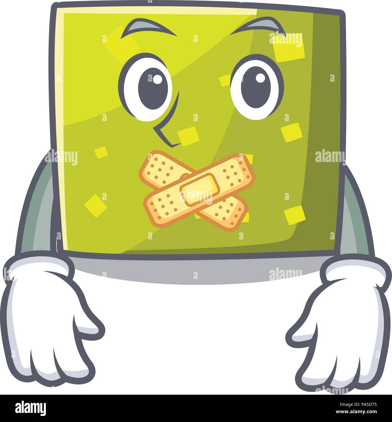 Silent square mascot cartoon style Stock Vector Image & Art - Alamy