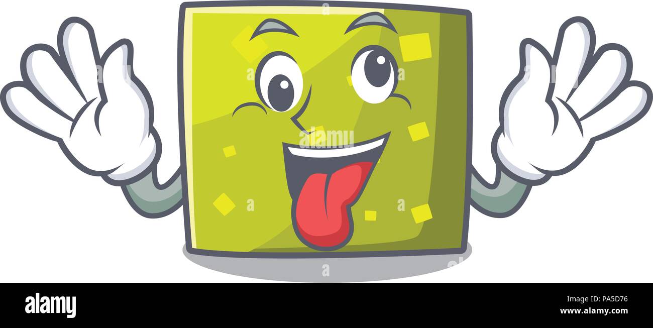 Crazy square mascot cartoon style Stock Vector Image & Art - Alamy