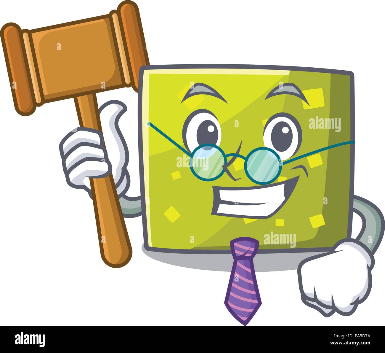 Judge square mascot cartoon style Stock Vector Image & Art - Alamy