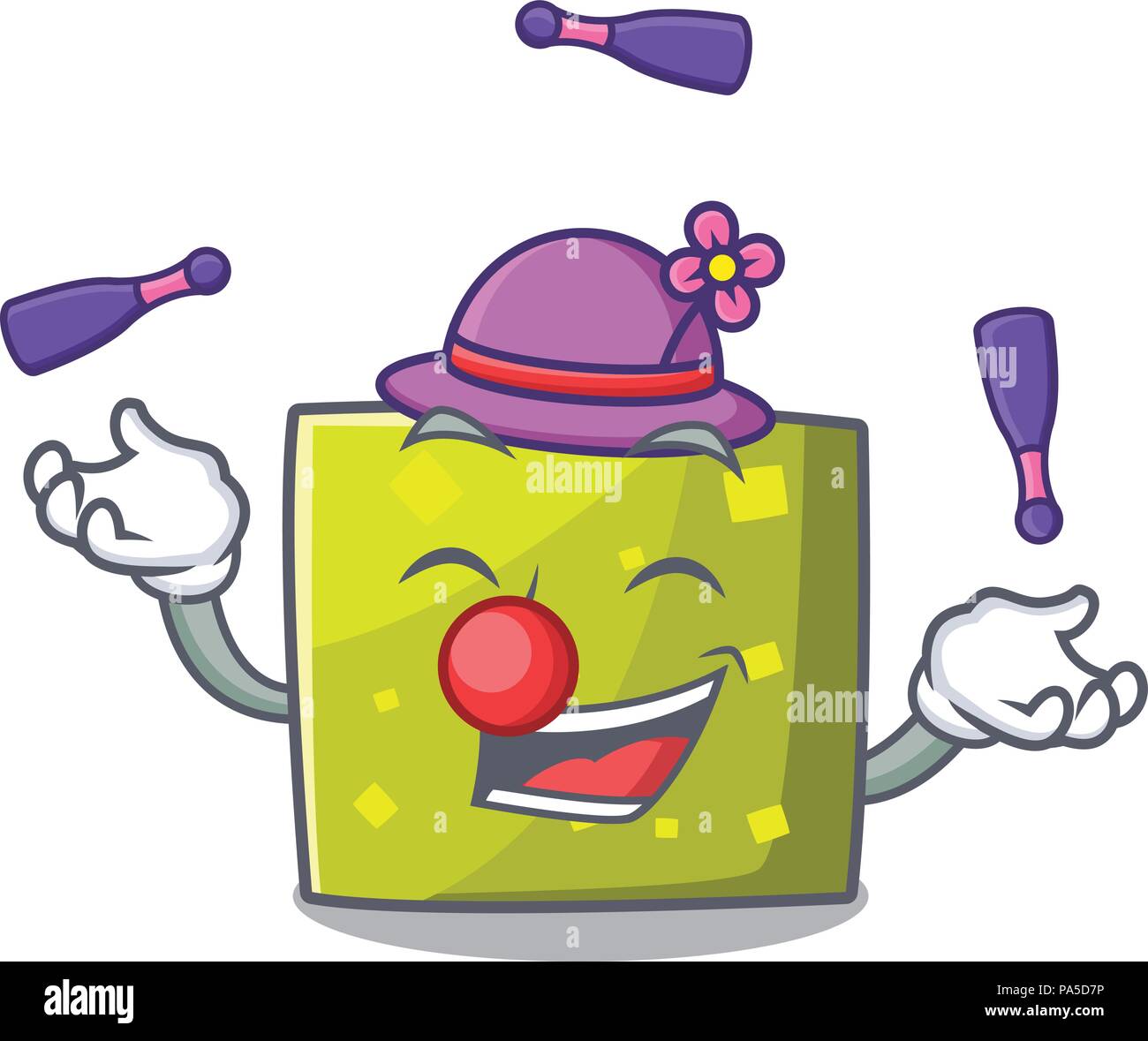 Juggling square mascot cartoon style Stock Vector Image & Art - Alamy