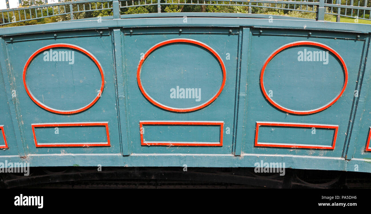 A view of panels in the design of the Hellesdon Road Bridge over the ...
