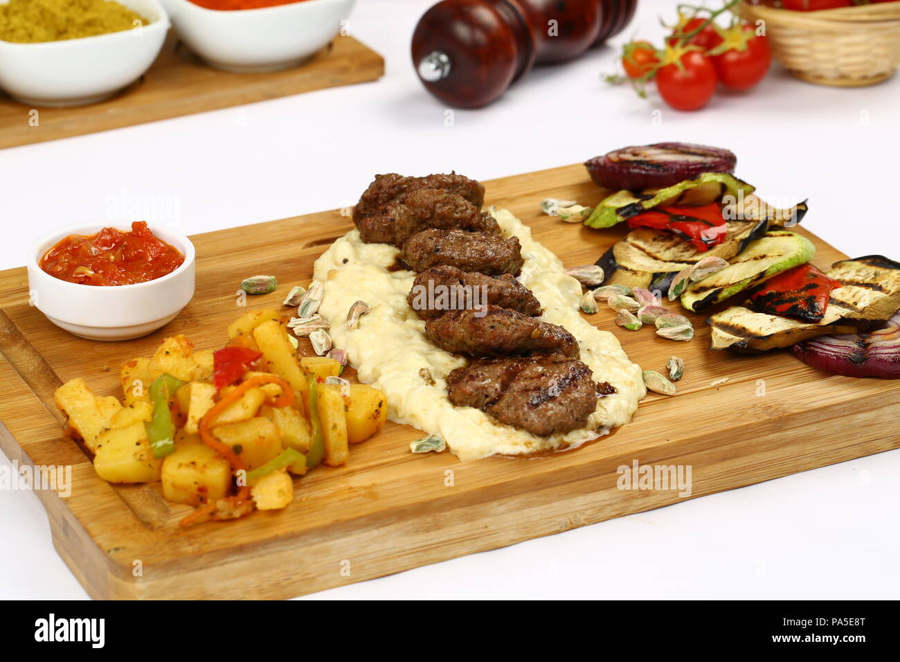 Delicious Turkish Traditional Meatball Kofte Stock Photo - Alamy
