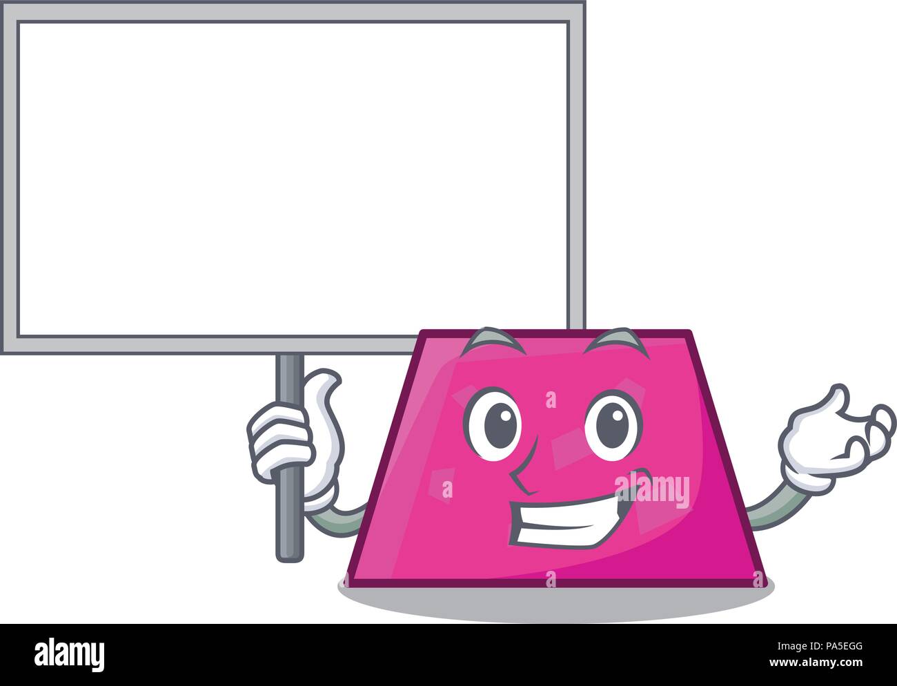 Bring board trapezoid character cartoon style vector illustration Stock ...