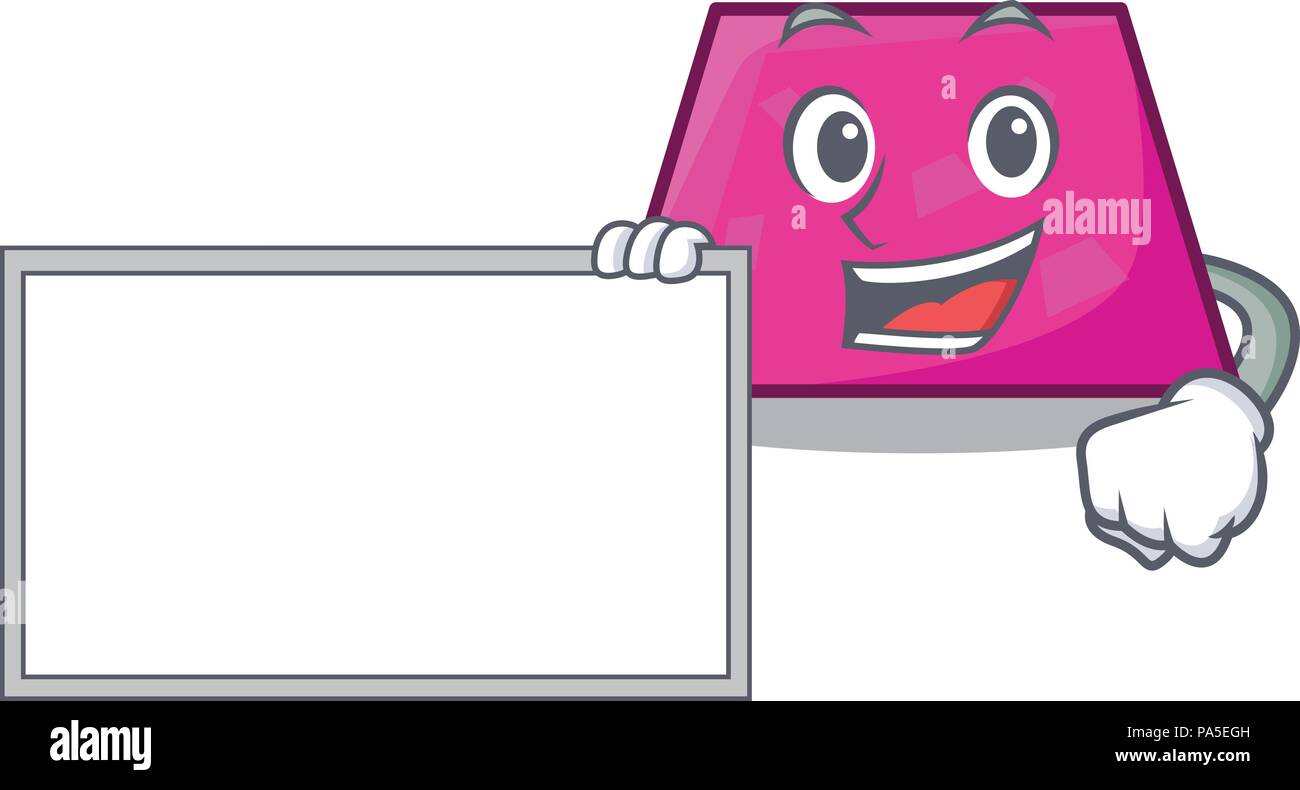 With board trapezoid character cartoon style vector illustration Stock ...