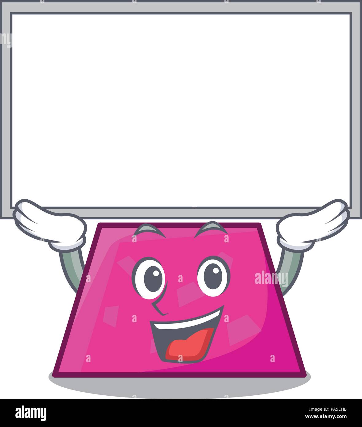 Up board trapezoid character cartoon style vector illustration Stock ...