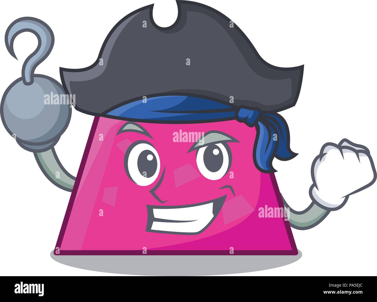 Pirate trapezoid character cartoon style vector illustration Stock ...