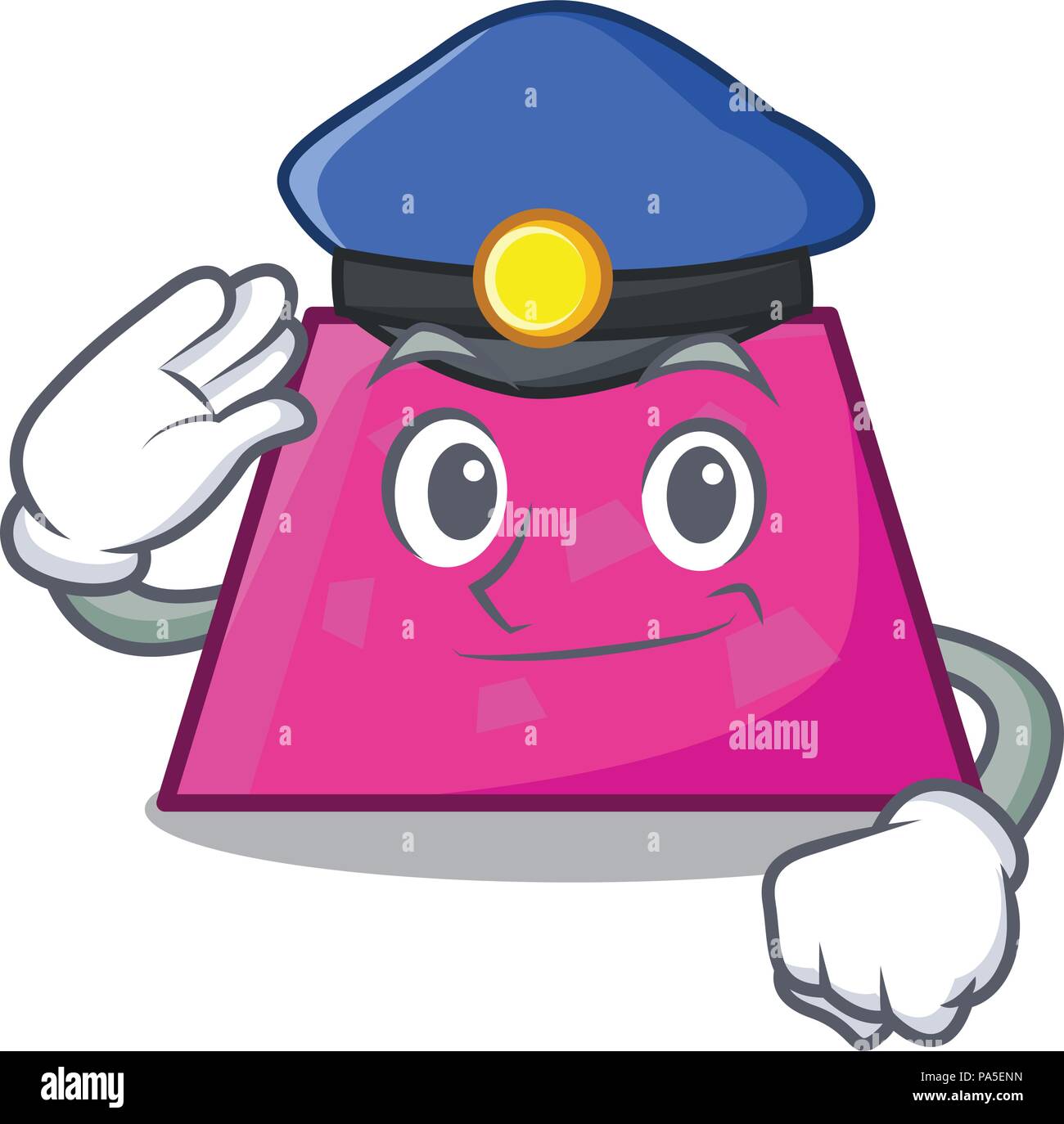 Police trapezoid character cartoon style vector illustration Stock ...