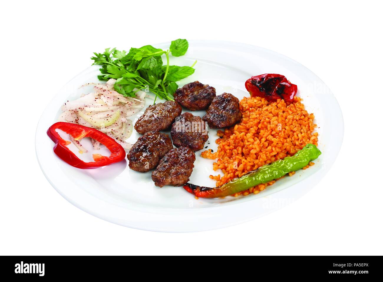 Delicious Turkish Traditional Meatball Kofte Stock Photo - Alamy