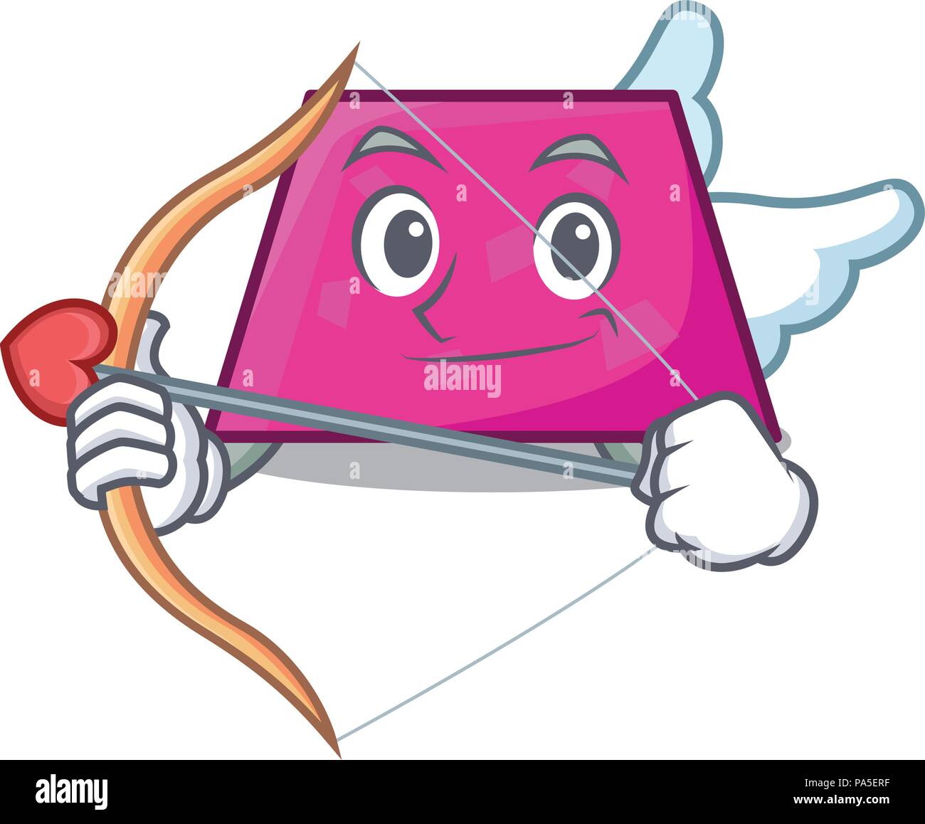 Cupid trapezoid character cartoon style vector illustration Stock ...