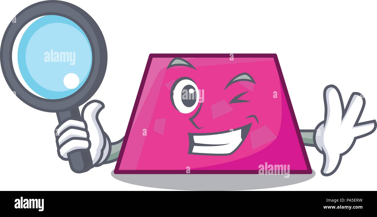 Detective trapezoid character cartoon style vector illustration Stock ...