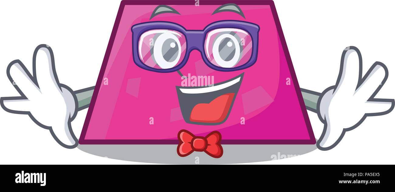 Geek trapezoid character cartoon style vector illustration Stock Vector ...