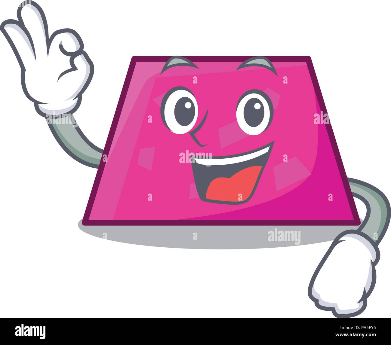 Okay trapezoid character cartoon style vector illustration Stock Vector ...