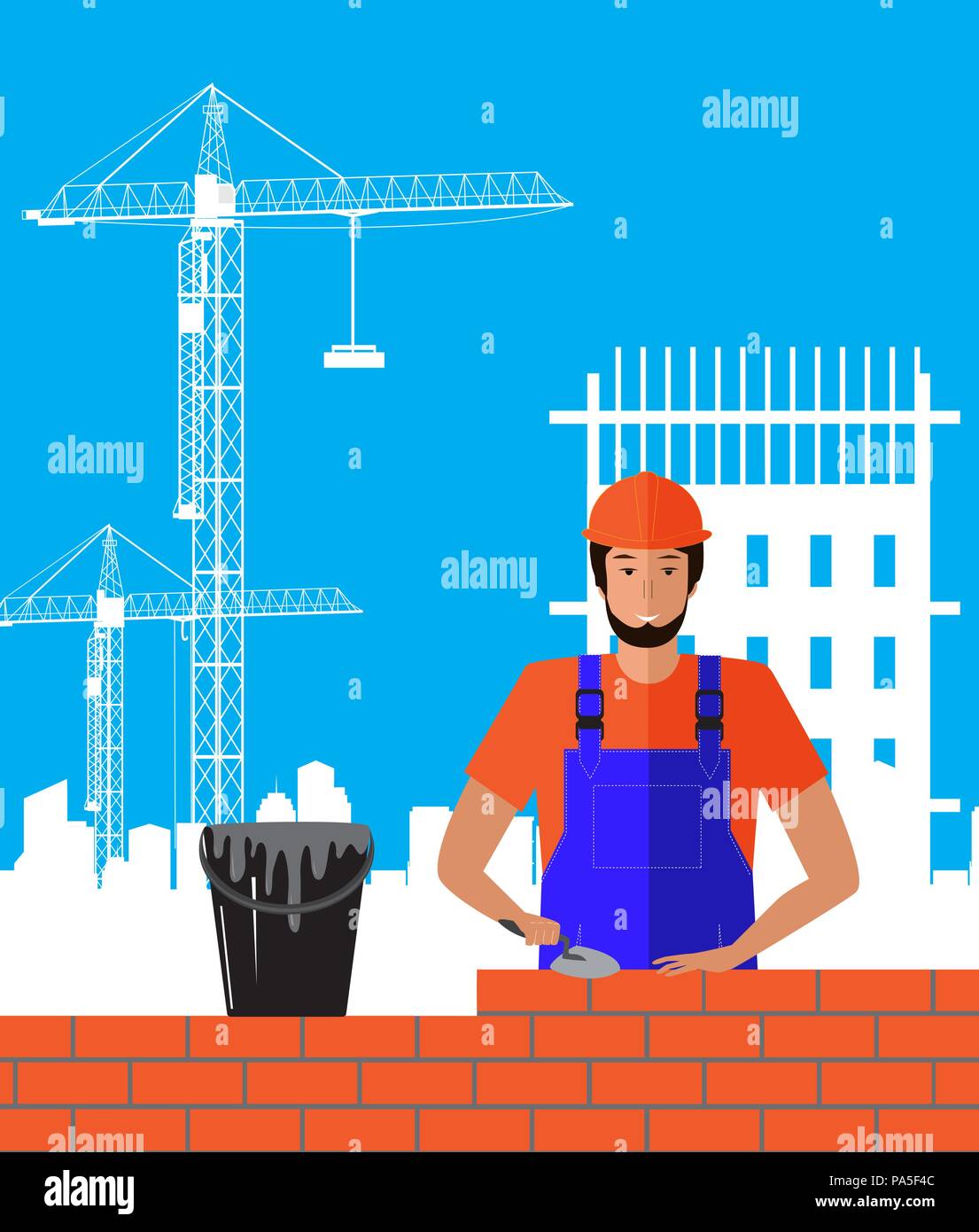 Man work in crane Stock Vector Images - Alamy