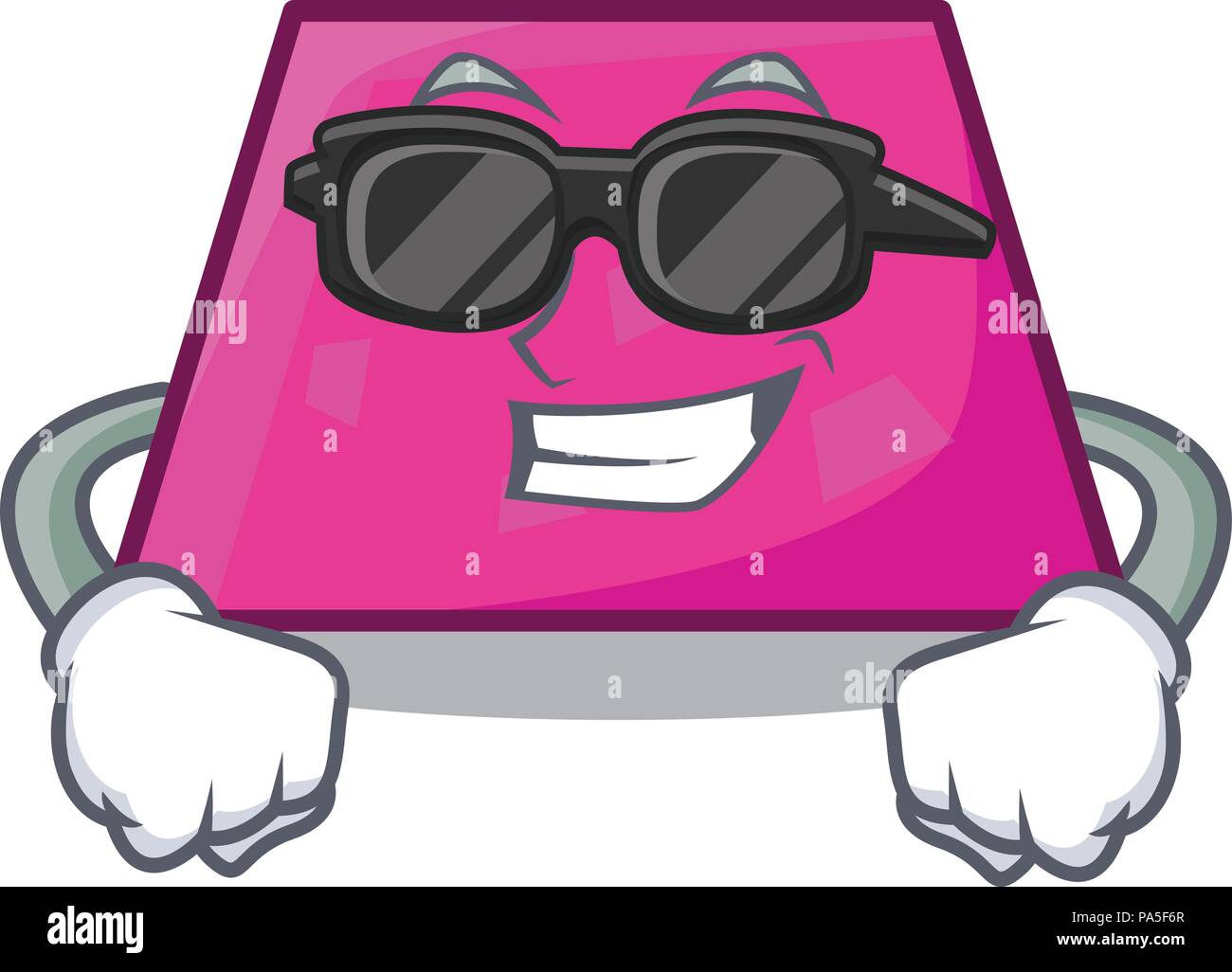 Super cool trapezoid character cartoon style vector illustration Stock ...