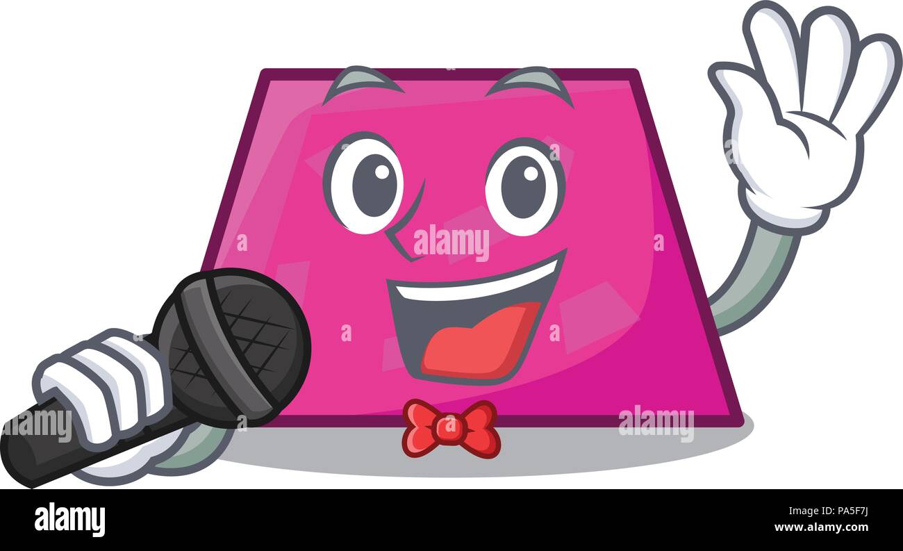 Singing trapezoid mascot cartoon style vector illustration Stock Vector ...
