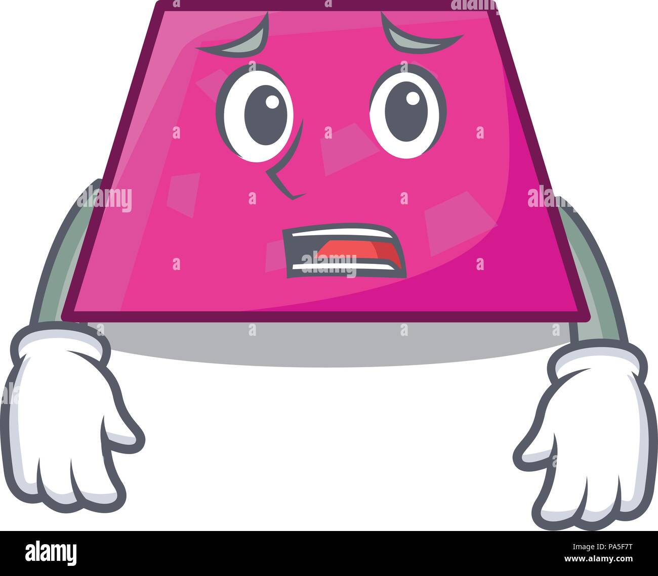 Afraid trapezoid mascot cartoon style vector illustration Stock Vector ...