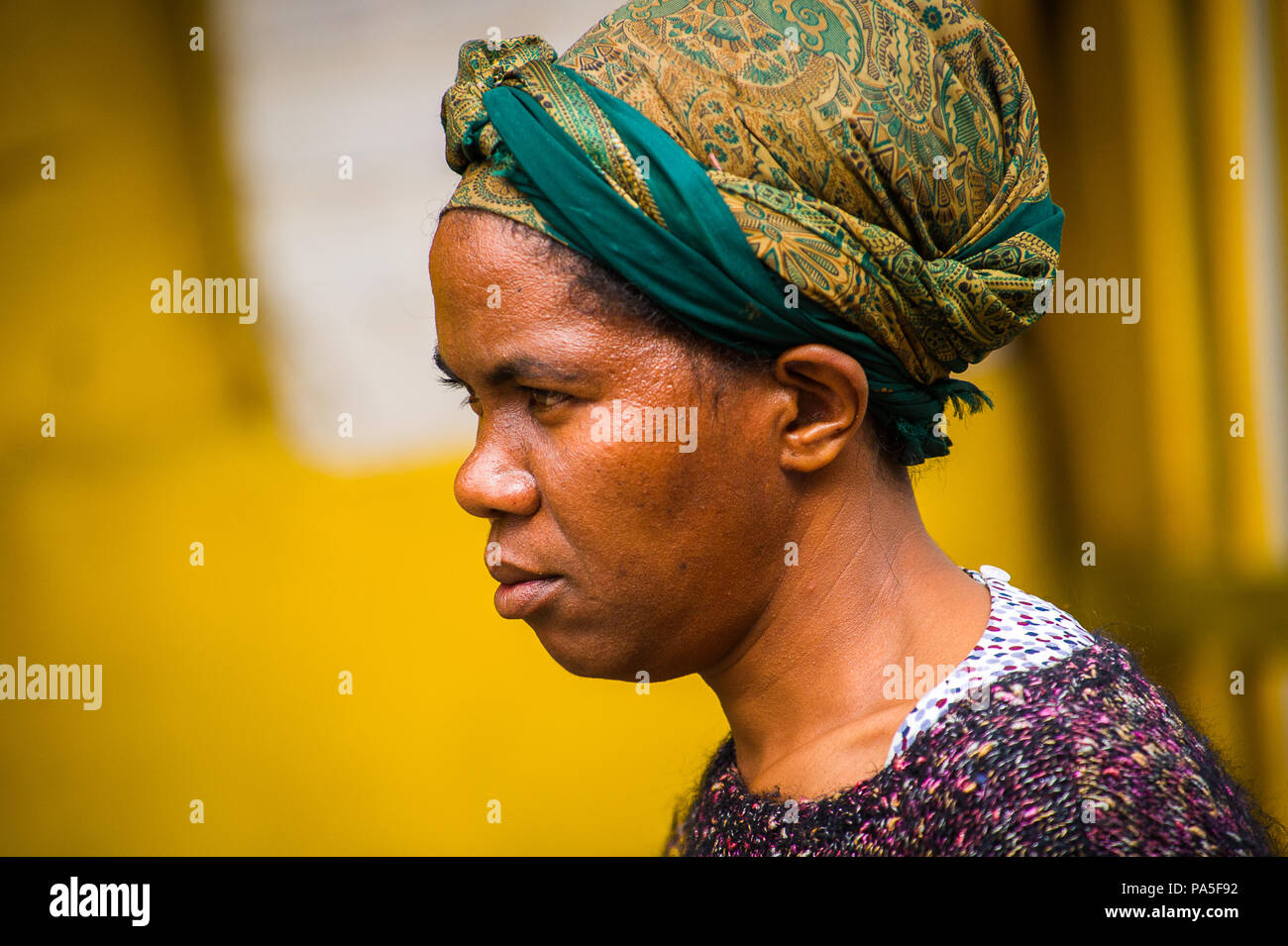 MADAGASCAR - JUNE 29, 2011: Portrait of an unidentified Madagascar lady ...