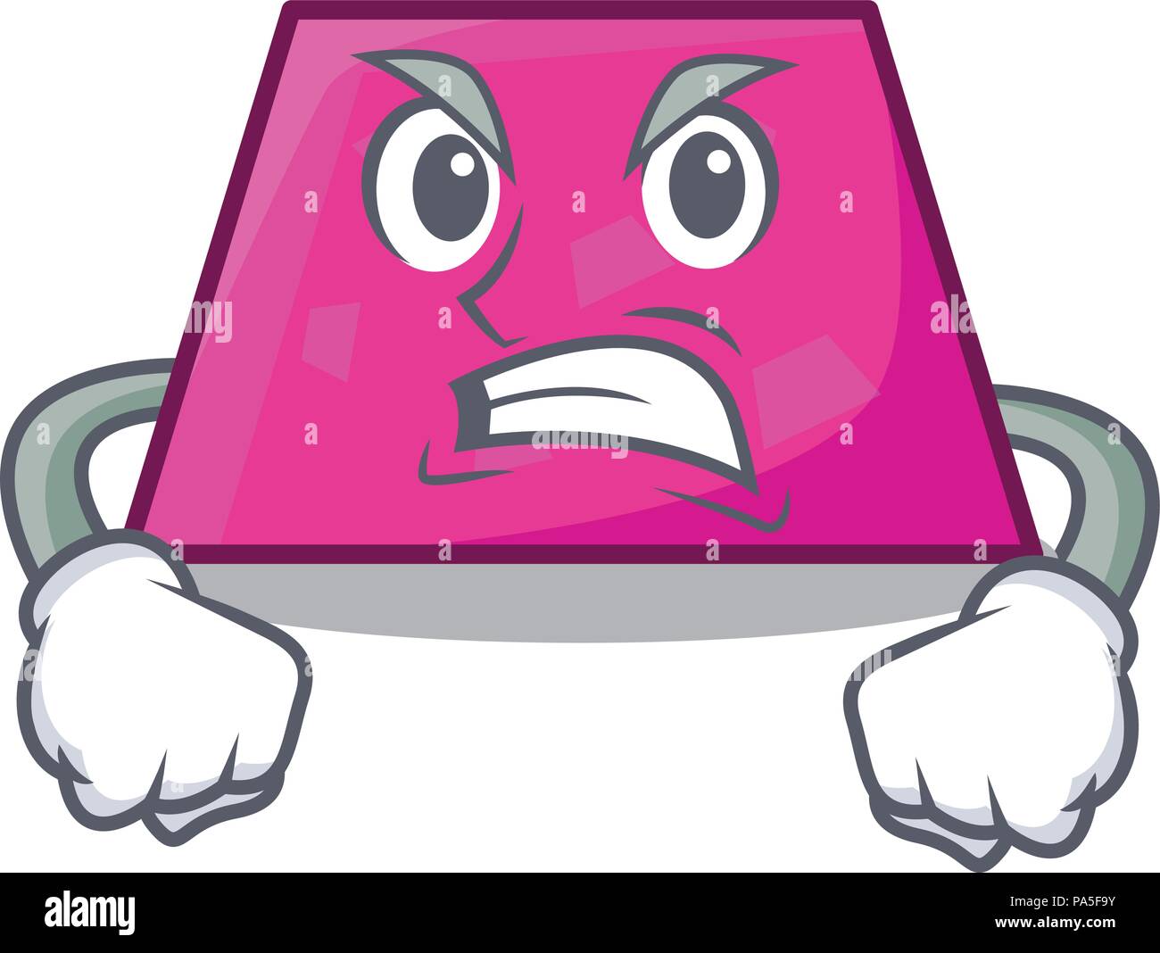 Angry trapezoid mascot cartoon style vector illustration Stock Vector ...